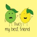 Lemon And Lime Best Friends Bff Lemon Art Besties Square Sticker Zazzle