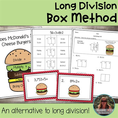 Long Division Box Method Worksheets Library