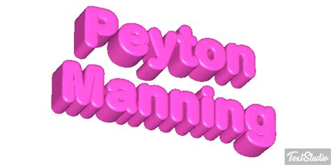 Peyton Manning Celebrity Animated  Logo Designs