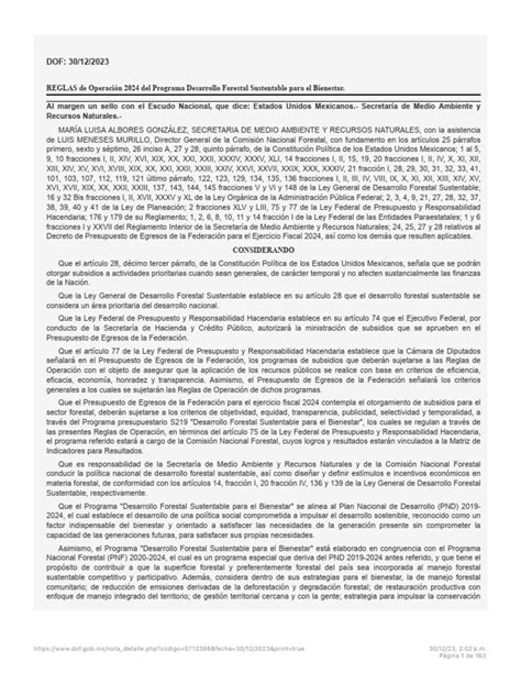 Reglas De Operación 2024 Pdf Los Bosques Mitigación Del Cambio Climático