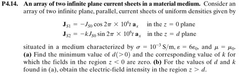 P4 14 ﻿an Array Of Two Infinite Plane Current Sheets
