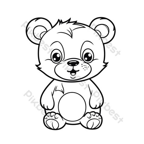 Teddy Bear Drawing Line Art Png Clipart Bear Black And White