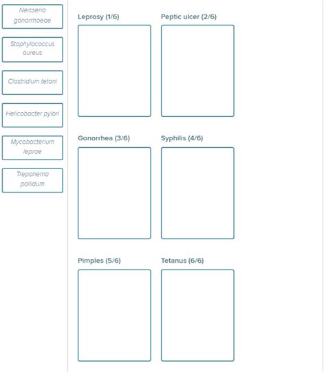 Solved Causative Agents Of Bacterial Disease Match The