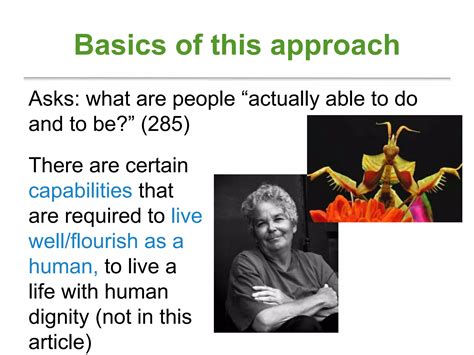 Martha Nussbaum On The Capabilities Approach Pptx