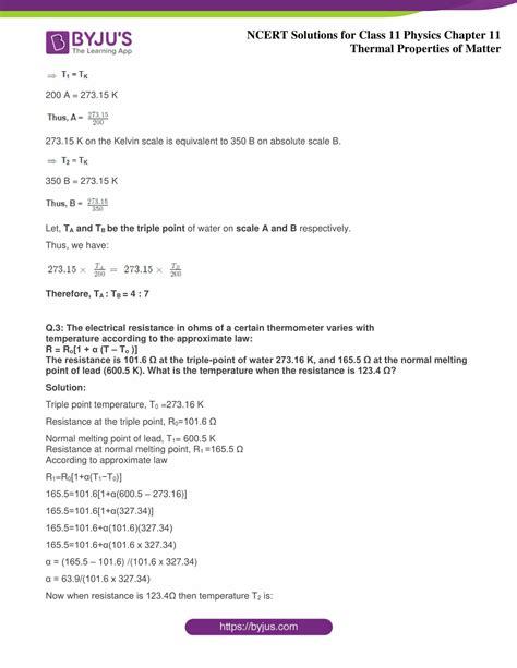 Ncert Solutions For Class 11 Physics Chapter 11 Thermal Properties Of