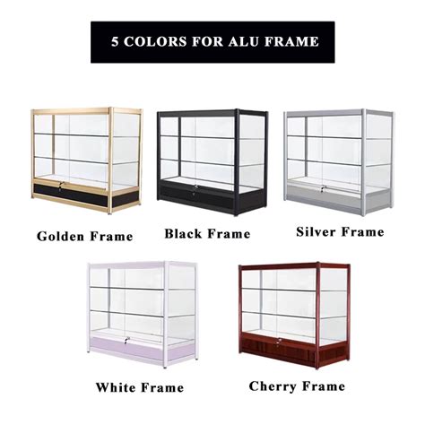 6ft Full Vision Glass Display Case With Color Light Base Buy Lighted