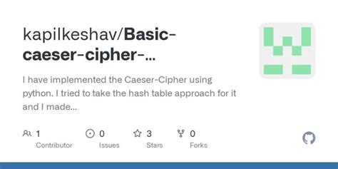 Keshav Kapil On Linkedin Check Out My Latest Project On Github I Tried To Implement The Caeser