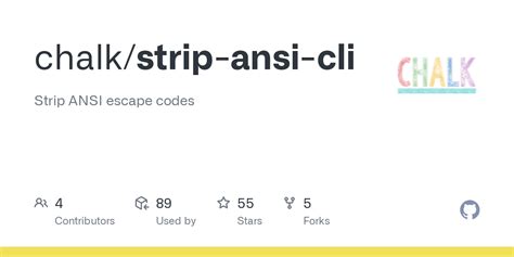 Github Chalkstrip Ansi Cli Strip Ansi Escape Codes