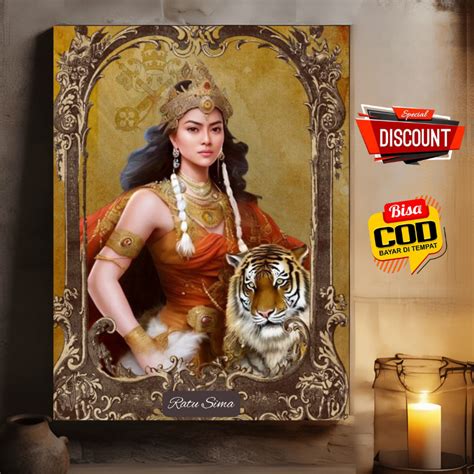 Jual Poster Ratu Sima Kerajan Kalingga Hiasan Dinding Papan Mdf Shopee Indonesia