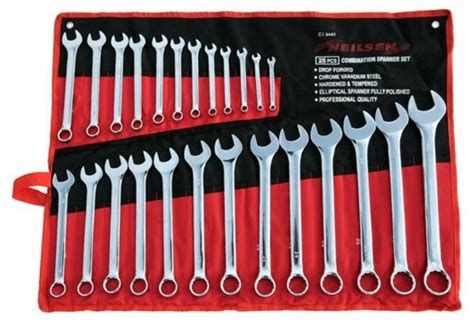 25 Piece Neilsen Combination Spanner Set Snap Frames