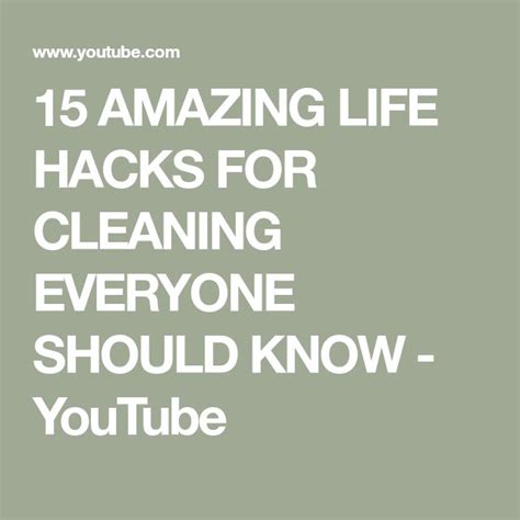 15 Amazing Life Hacks For Cleaning Everyone Should Know Youtube