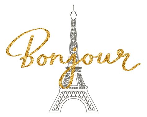Bonjour Calligraphic Lettering In French Quote Phrase On The