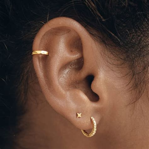 Ear Stack Set In 2024 Minimalist Ear Piercings Earings Piercings