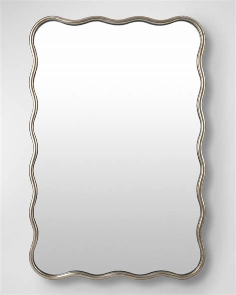 Surya Burnish Silver Rectangular Mirror 36 Horchow