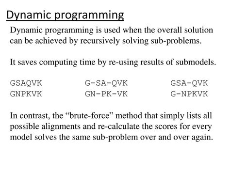 Ppt Sequence Alignment By Dynamic Programming Powerpoint Presentation