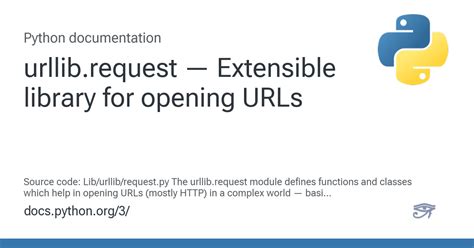 Urllibrequest — Extensible Library For Opening Urls — Python 3137