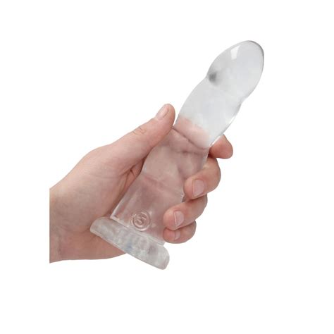 Realrock Crystal Clear Non Realistic Dildo With Suction Cup 7 In Tran