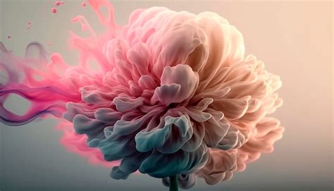 Premium Photo Abstract Fluid Ink Flower Generative Ai