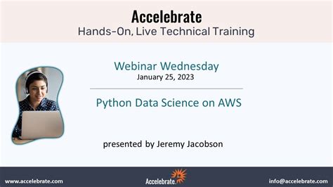 Free Webinar Python Data Science On Aws Youtube