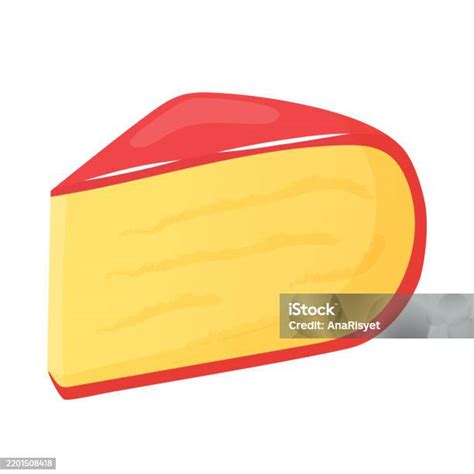 고다 치즈 슬라이스 유기농 농장 식품 디자인 요소 로고 포스터 메뉴에 대한 만화 평면 그림 흰색 배경에 고립되어 있습니다 건강한 식생활에 대한 스톡 벡터 아트 및 기타