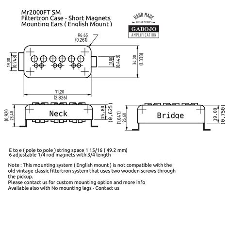 Mr 2000 Ft Sm Short Magnets Dynasonic Style In Filtertron Size