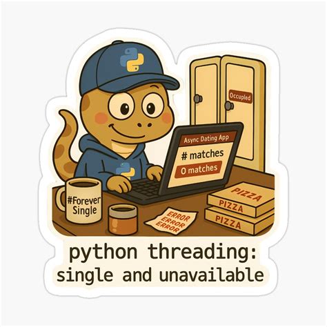Cute Python Developer Snake Sticker Funny Programming Humor For
