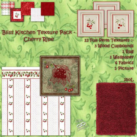 Second Life Marketplace Bliss Room Textures Cherry Ripe Box