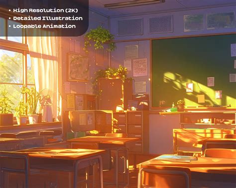 4 Animated Backgrounds School Classroom Background School Looped Vtuber Twitch Stream