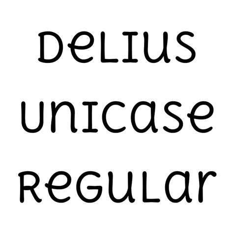 Delius Unicase Regular Free Fonts On