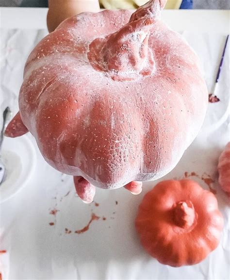 Terracotta Pumpkins From Foam Dollar Tree Pumpkins In 2024 Foam Pumpkins Pumpkin Dollar Tree