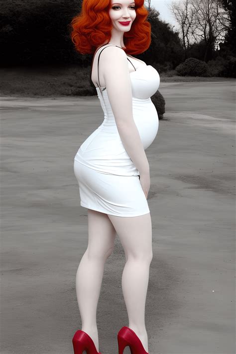 Christina Hendricks Side View · Creative Fabrica