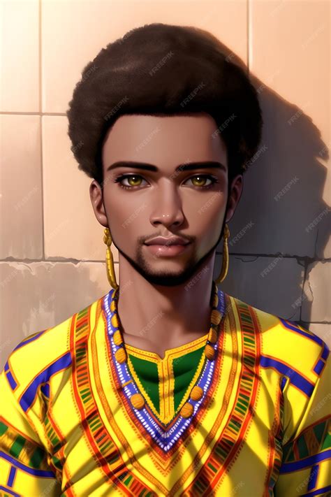 Premium Photo Handsome African Man Wearing Dashiki