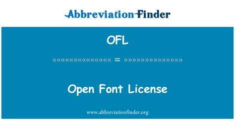 Ofl は オープン フォント ライセンス Open Font License を表します