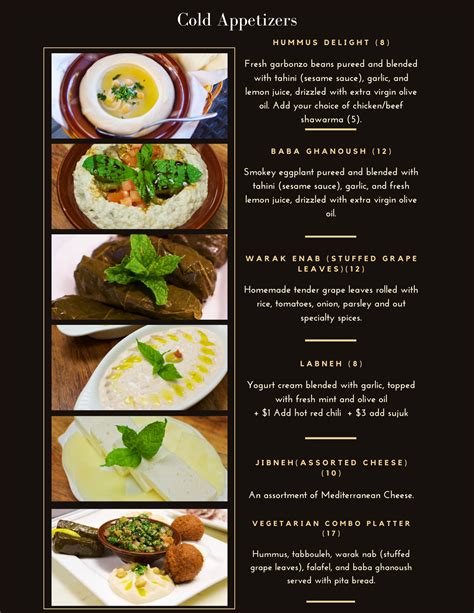 Mediterranean Food Menu
