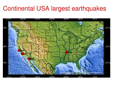 Continental Us Earthquake Map