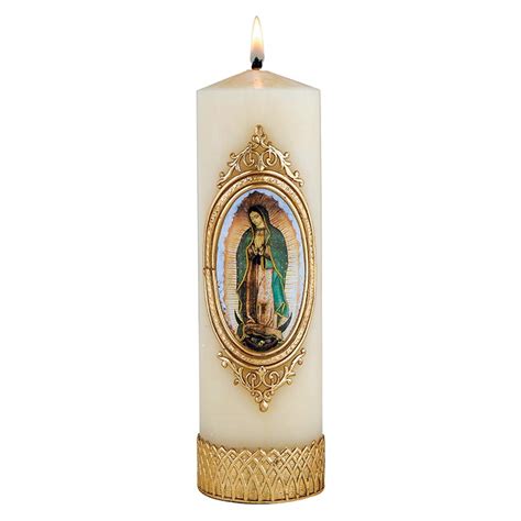 Prayer Candle Our Lady Of Guadalupe Oval N7393 Prayer Candles