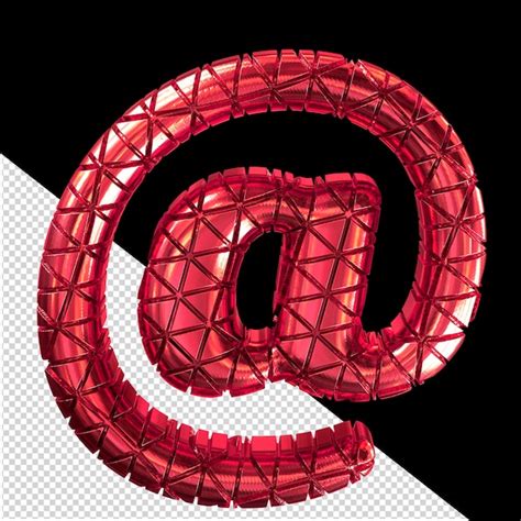 Premium Psd Red Symbol With Notches