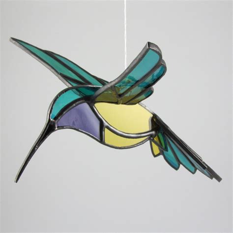 3d Hummingbird Stained Glass Bird Suncatcher Diy Stained Glass