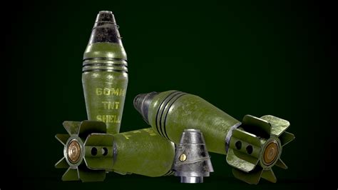 Artstation M49a2 Mortar Shell