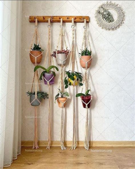 مکرومه بافی آویز گلدان و نمایشگاه هنر ایران