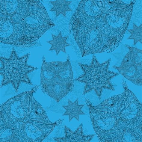 Premium Vector Owl Pattern Background