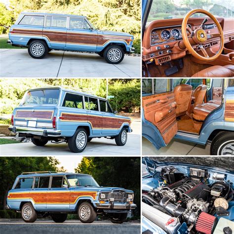 Vintage Jeep Wagoneer With Wood Trim
