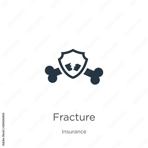Fracture Icon Vector Trendy Flat Fracture Icon From Insurance