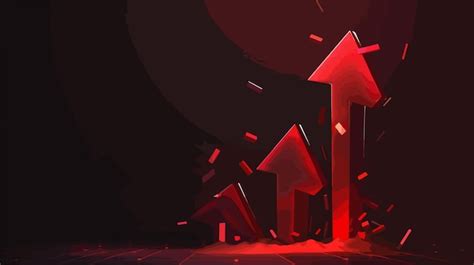 Red Decline Arrow Downfall Symbol Drop Indicator Premium Ai Generated