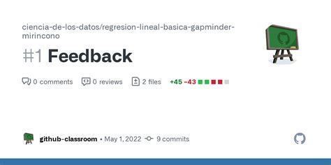 Feedback By Github Classroom Bot · Pull Request 1 · Ciencia De Los