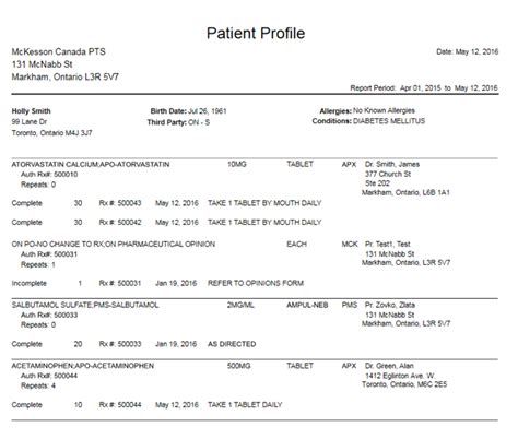 Medical Profile Example At Lachlan Macadie Blog