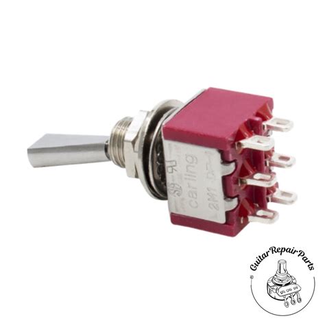 Carling On On 2 Position Dpdt Mini Toggle Switch W Flat Bat Chrome