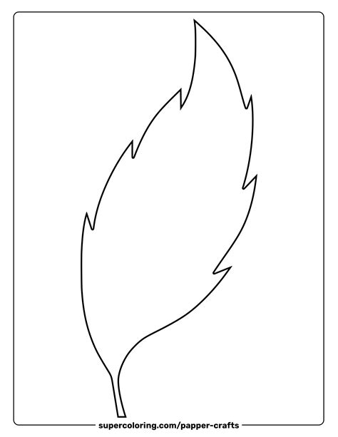Simple Leaf Template Free Printable Papercraft Templates