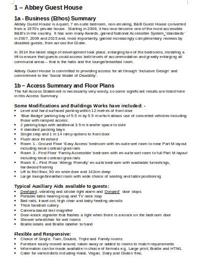 10 Access Statement Templates In Pdf Doc