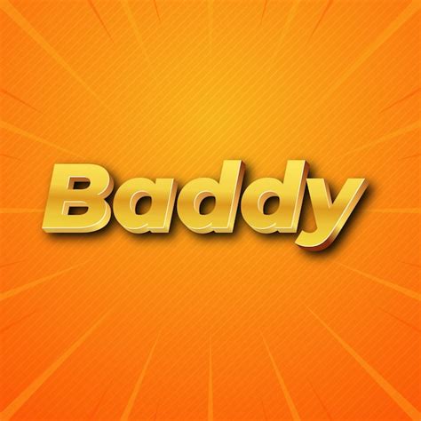 Premium Photo Baddy Text Effect Gold  Attractive Background Card